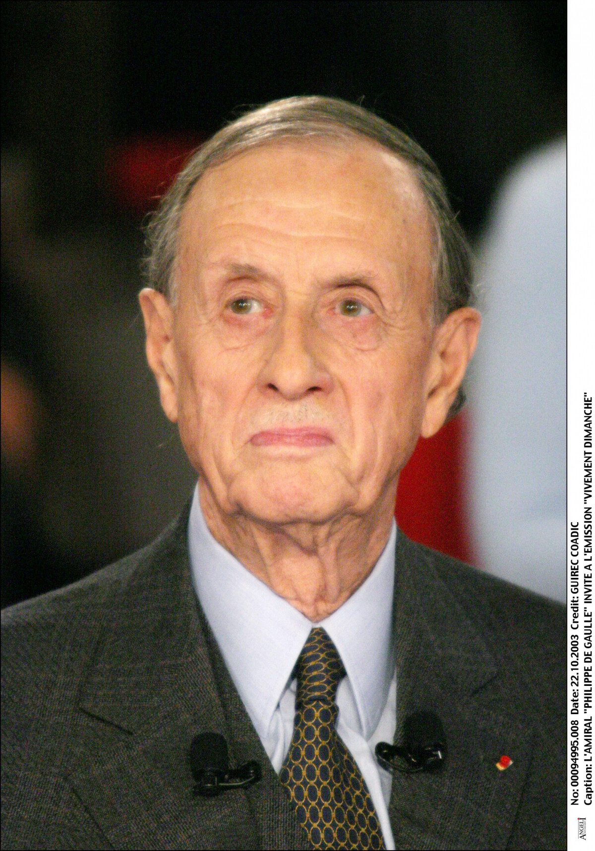 Photo : L'AMIRAL "PHILIPPE DE GAULLE" INVITE A L'EMISSION "VIVEMENT ...