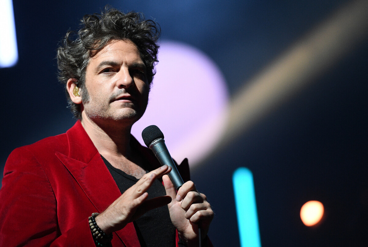 Photo : Le chanteur M et la chanteuse Nach lors du premier concert avec ...