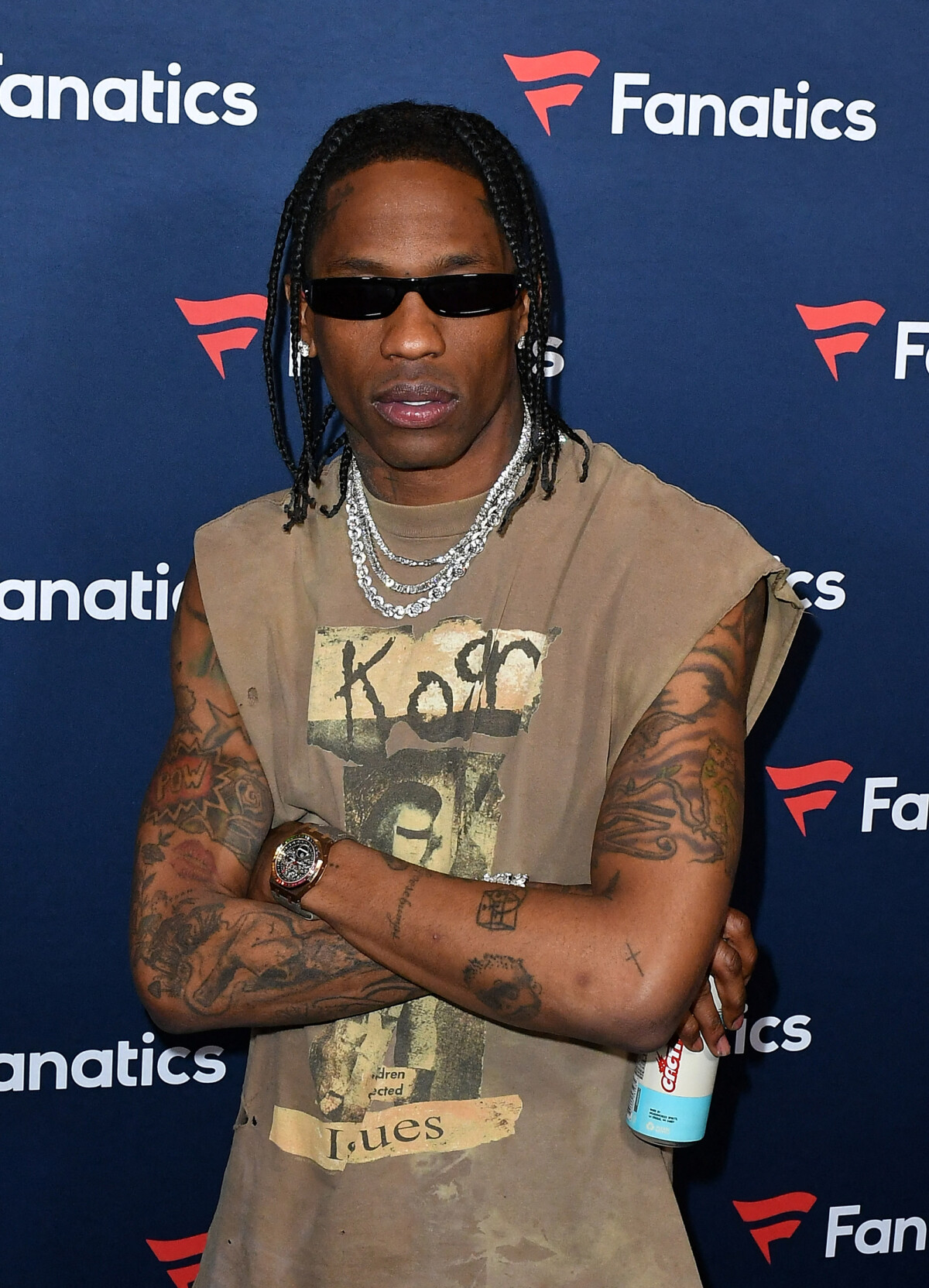 Photo : Travis Scott assiste à la soirée Fanatics Super Bowl de Michael ...