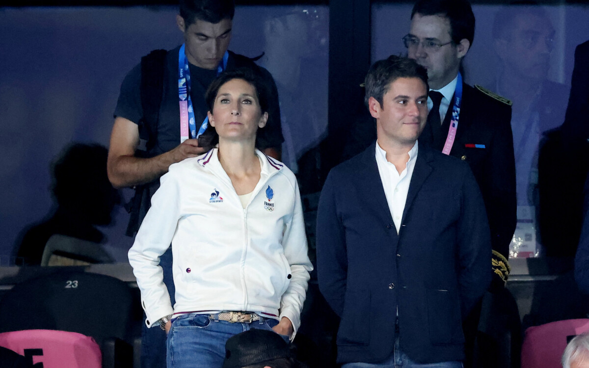 Photo : Amélie Oudéa-Castéra et Gabriel Attal - Célébrités assistent à ...