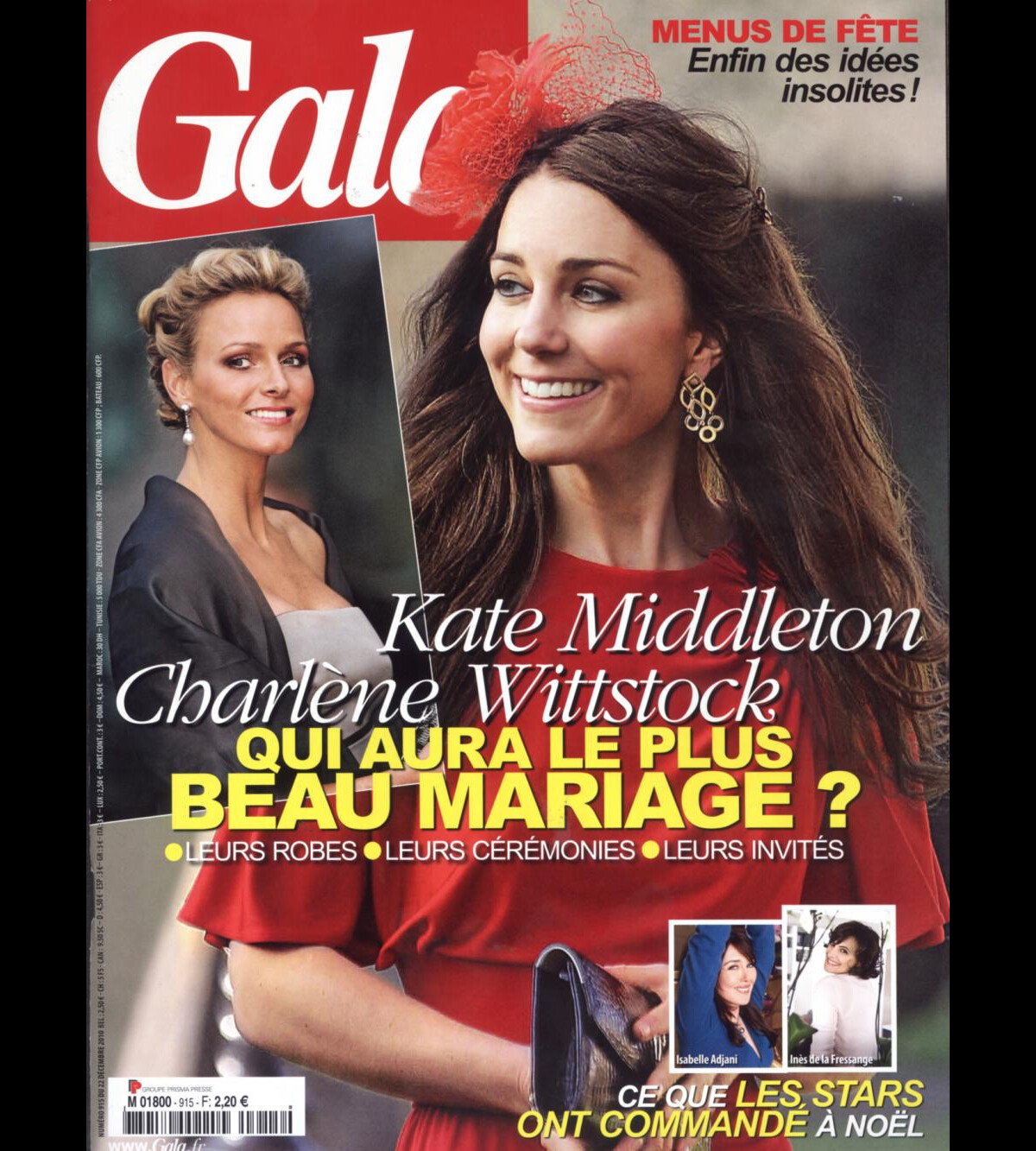 Photo : Le magazine Gala du 22 décembre 2010 - Ode (Purepeople)