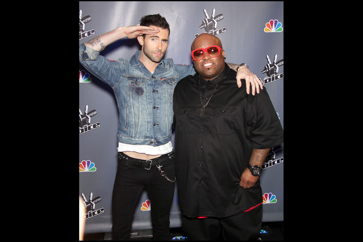 Photo : Adam Levine et Cee Lo Green lors de la conférence de presse ...