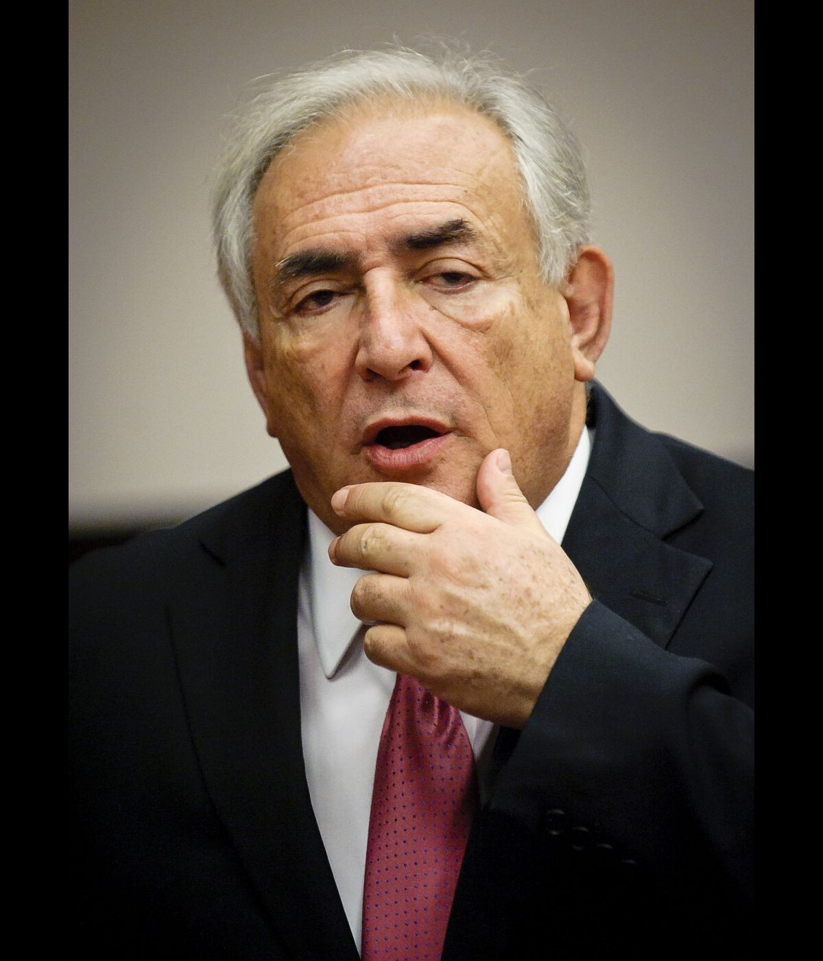 Photo : Dominique Strauss-Kahn, à Bruxelles, en décembre 2010. - Purepeople