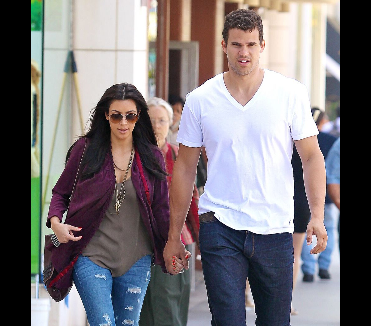 Photo : Kim Kardashian et son fiancé Kries Humphries le 14 juin 2011 à ...