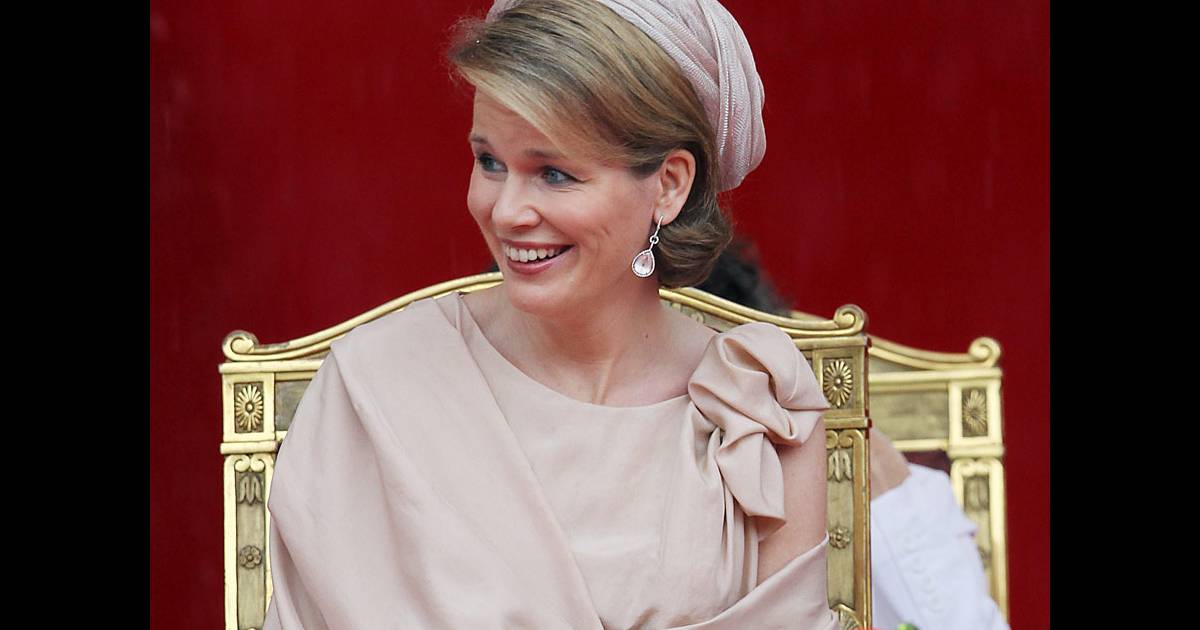 La princesse Mathilde lors des défilés de la fête nationale de Belgique ...