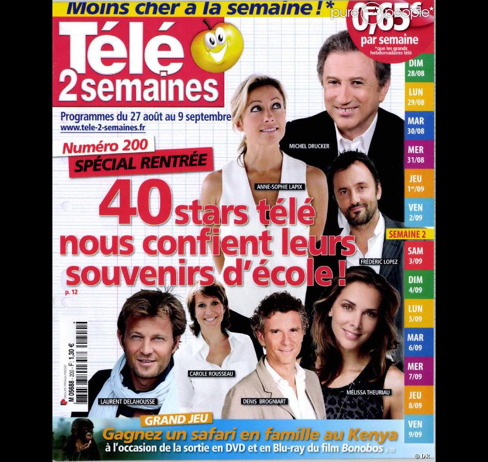 Télé 2 semaines en kiosques lundi 22 août 2011. - Purepeople Télé 2 semaines en kiosques lundi 22 août 2011. - Purepeople