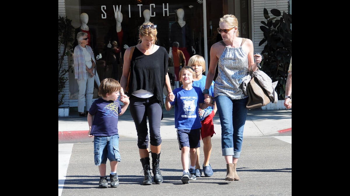Photo : Sharon Stone passe une bonne journée avec ses fils Roan, Laird ...