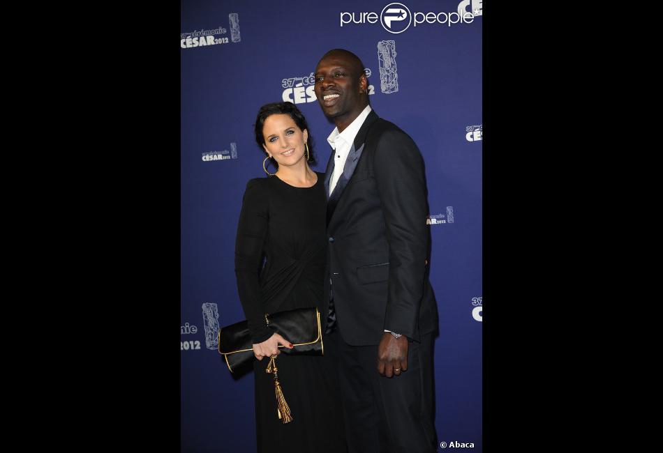 Omar Sy et son épouse Hélène lors des César 2012 le 24 février - Purepeople