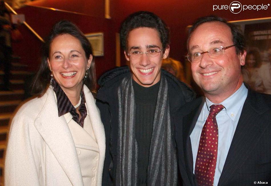 Thomas entre ses parents François Hollande et Ségolène Royal à Paris ...