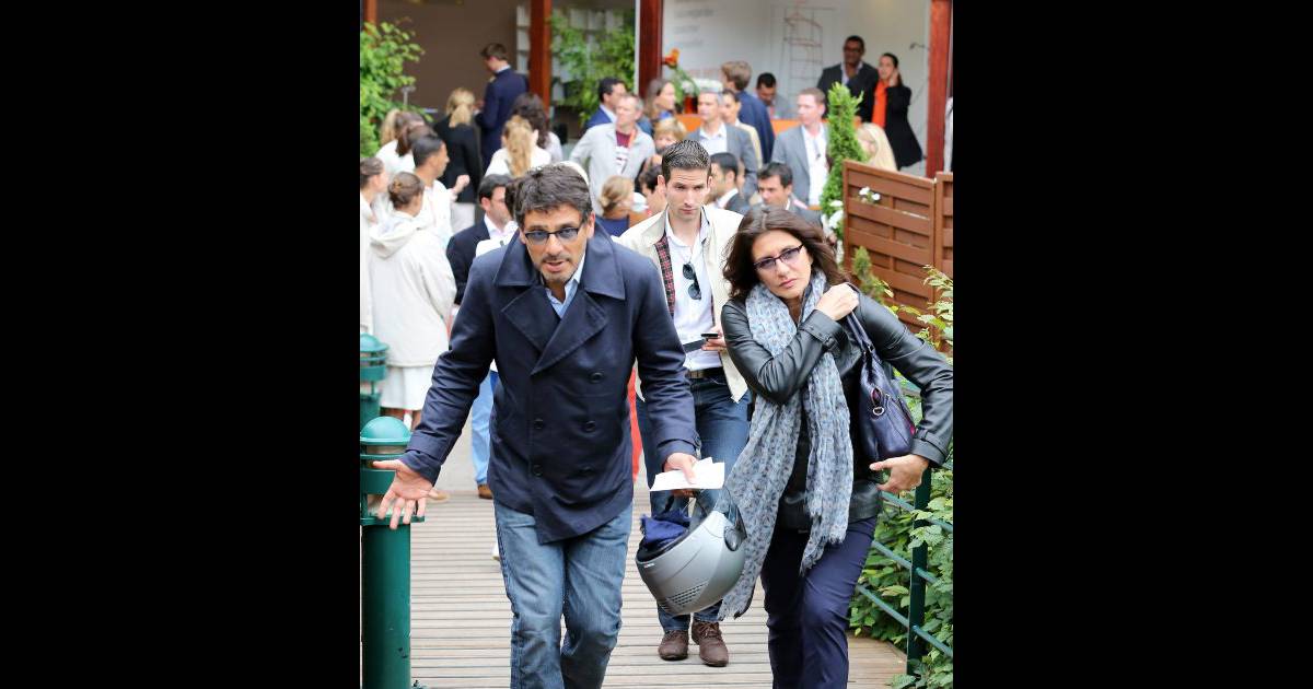 Pascal Elbé et sa femme Béatrice avant la finale de Roland-Garros entre ...