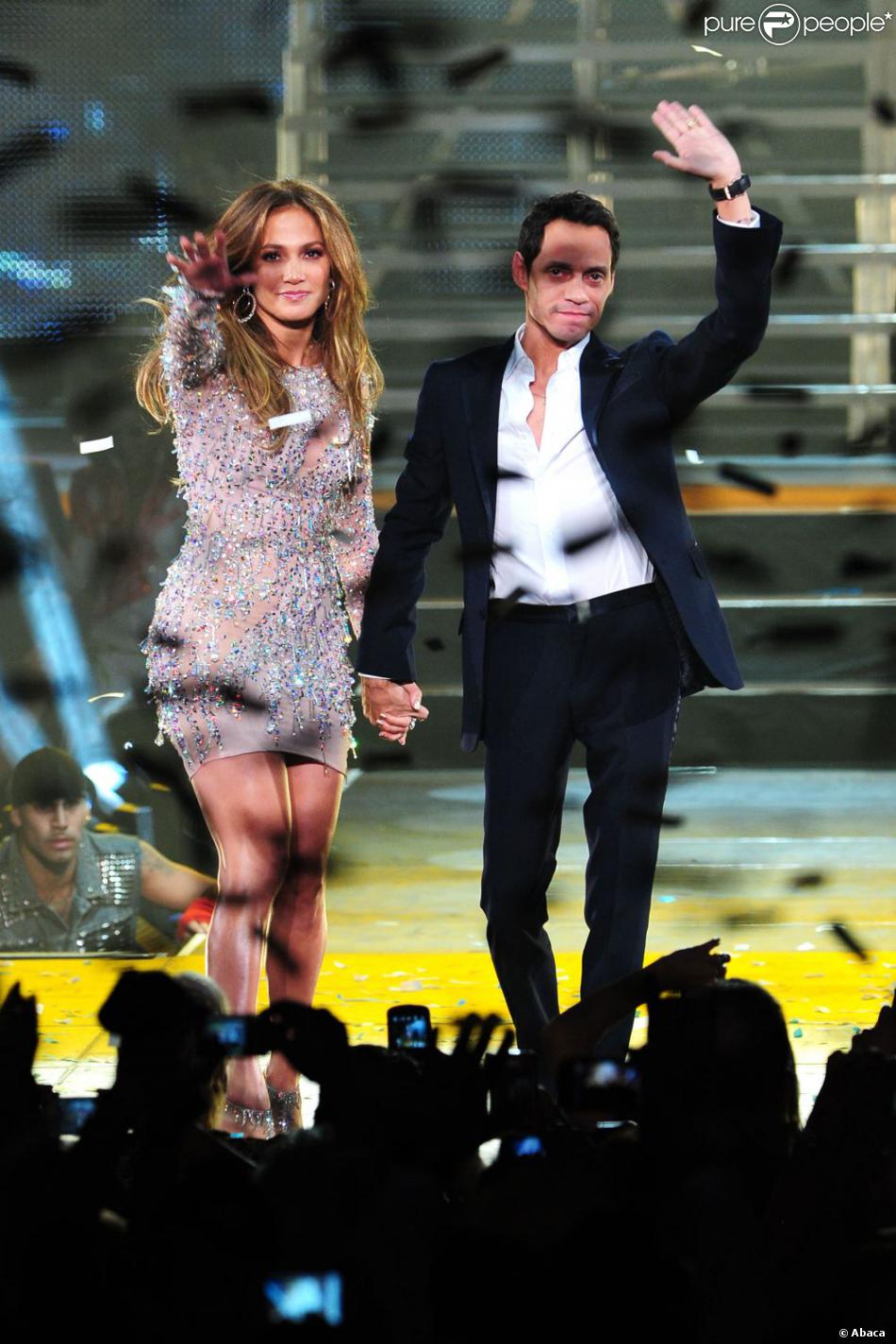 Jennifer Lopez et son ex-mari Marc Anthony à Las Vegas, le 26 mai 2012 ...