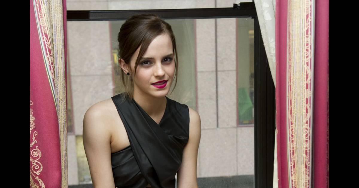 Emma Watson durant la conférence de presse du film Le Monde de Charlie ...