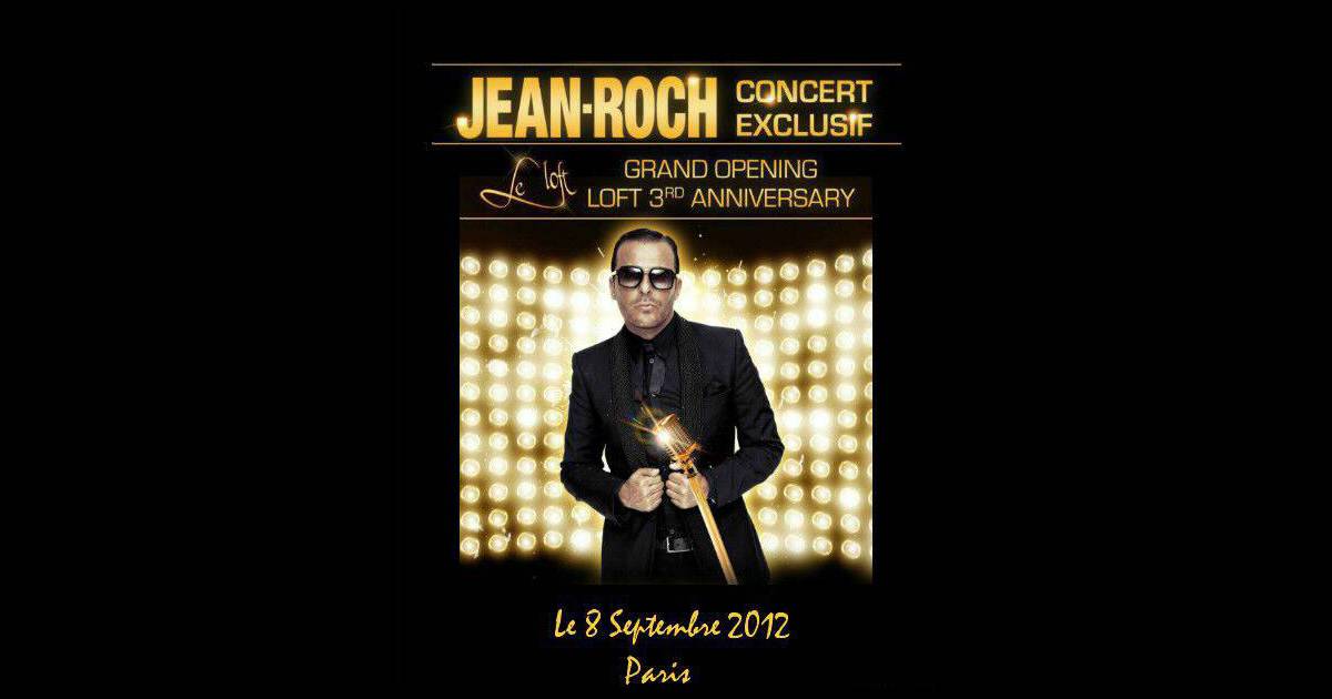 Affiche du concert de Jean-Roch au Loft Metropolis le 8 septembre 2012 ...