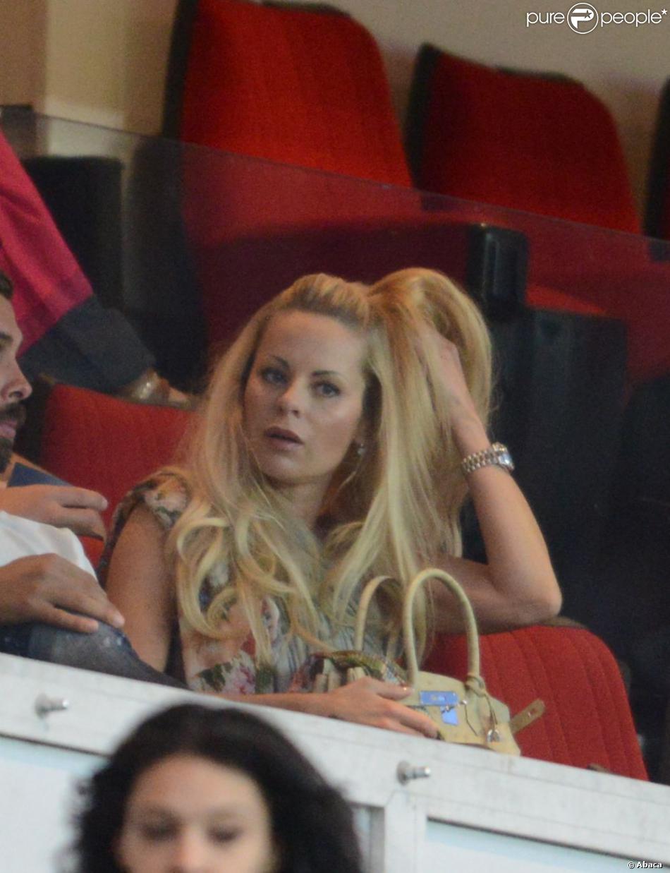 Helena Seger et ses fils Maximilian et Vincent lors du match de son ...