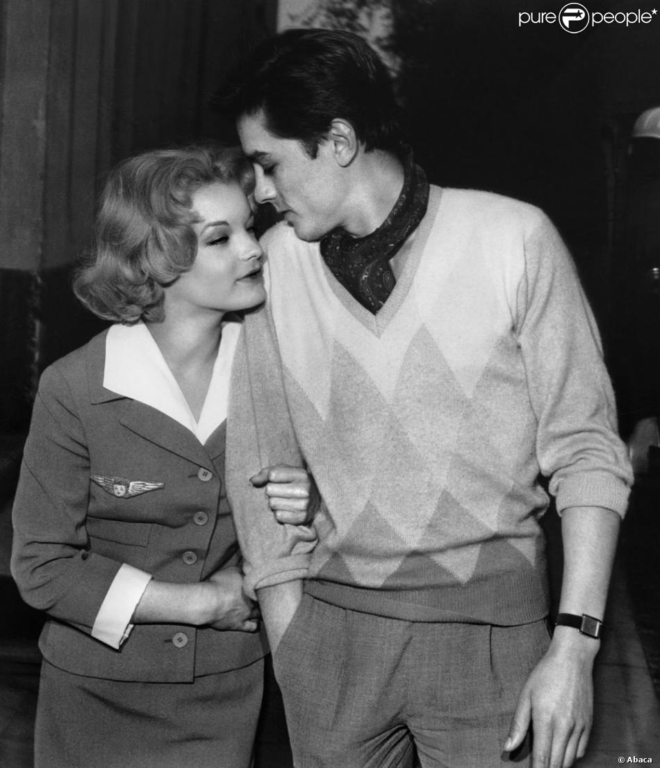Alain Delon et Romy Schneider en 1959. - Purepeople