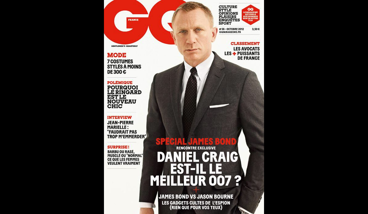 Photo : Daniel Craig en couverture du GQ français, octobre 2012 ...