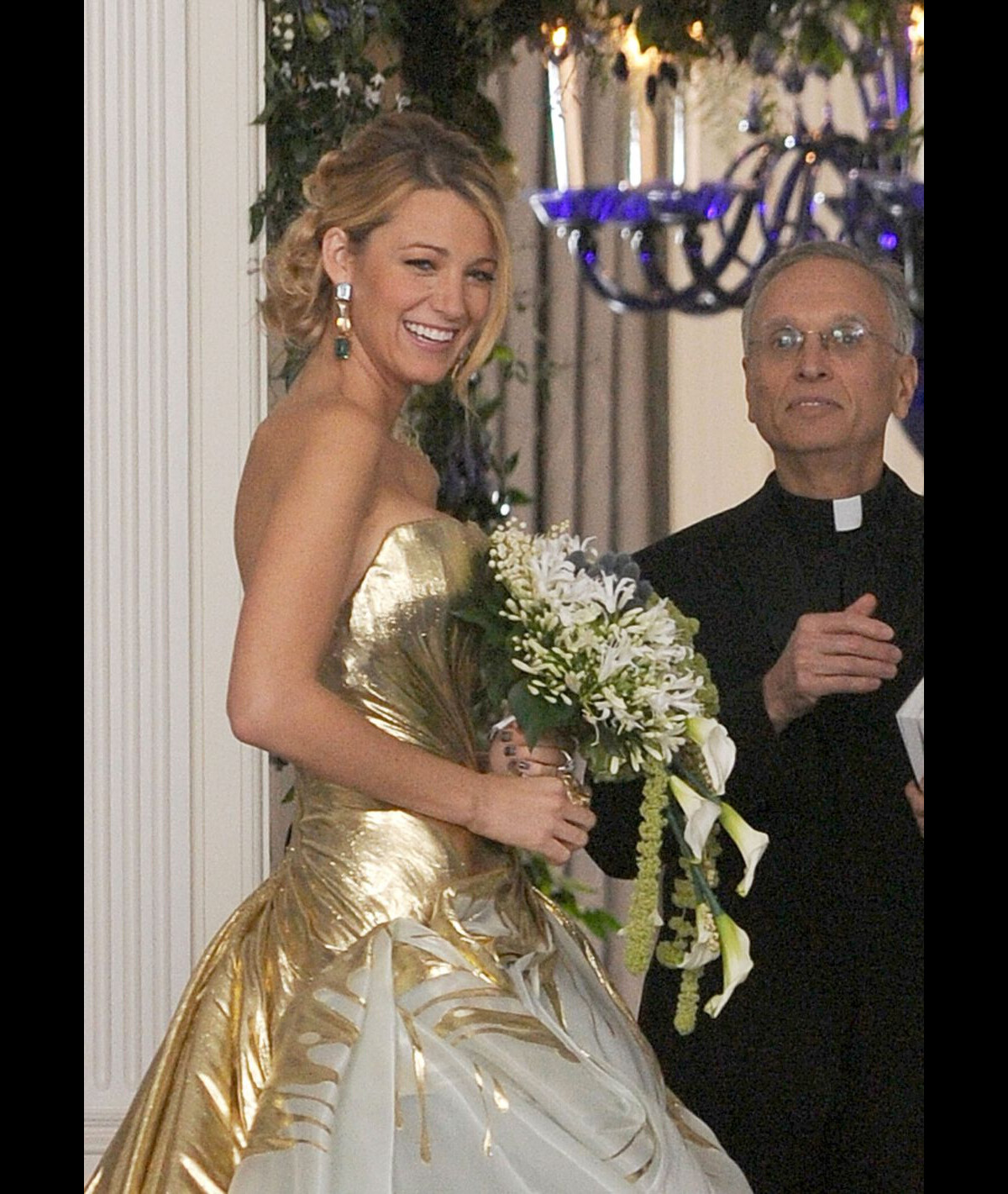 Photo : Blake Lively et Penn Badgley tournent une scène de mariage sur ...