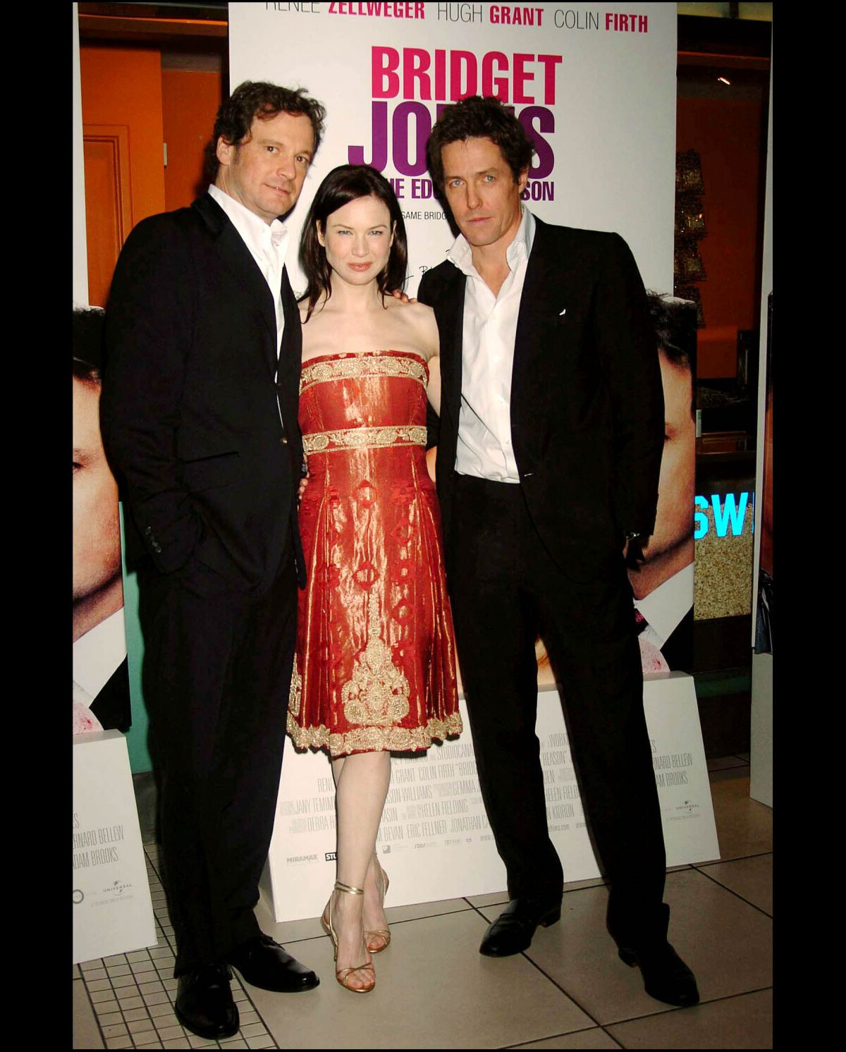Photo : Colin Firth, Renée Zellweger et Hugh Grant à la première de Bridget Jones : L'âge de ...