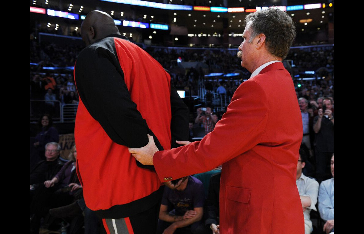 Photo : Will Ferrell avec Shaquille O'Neal à Los Angeles, le 12 février ...