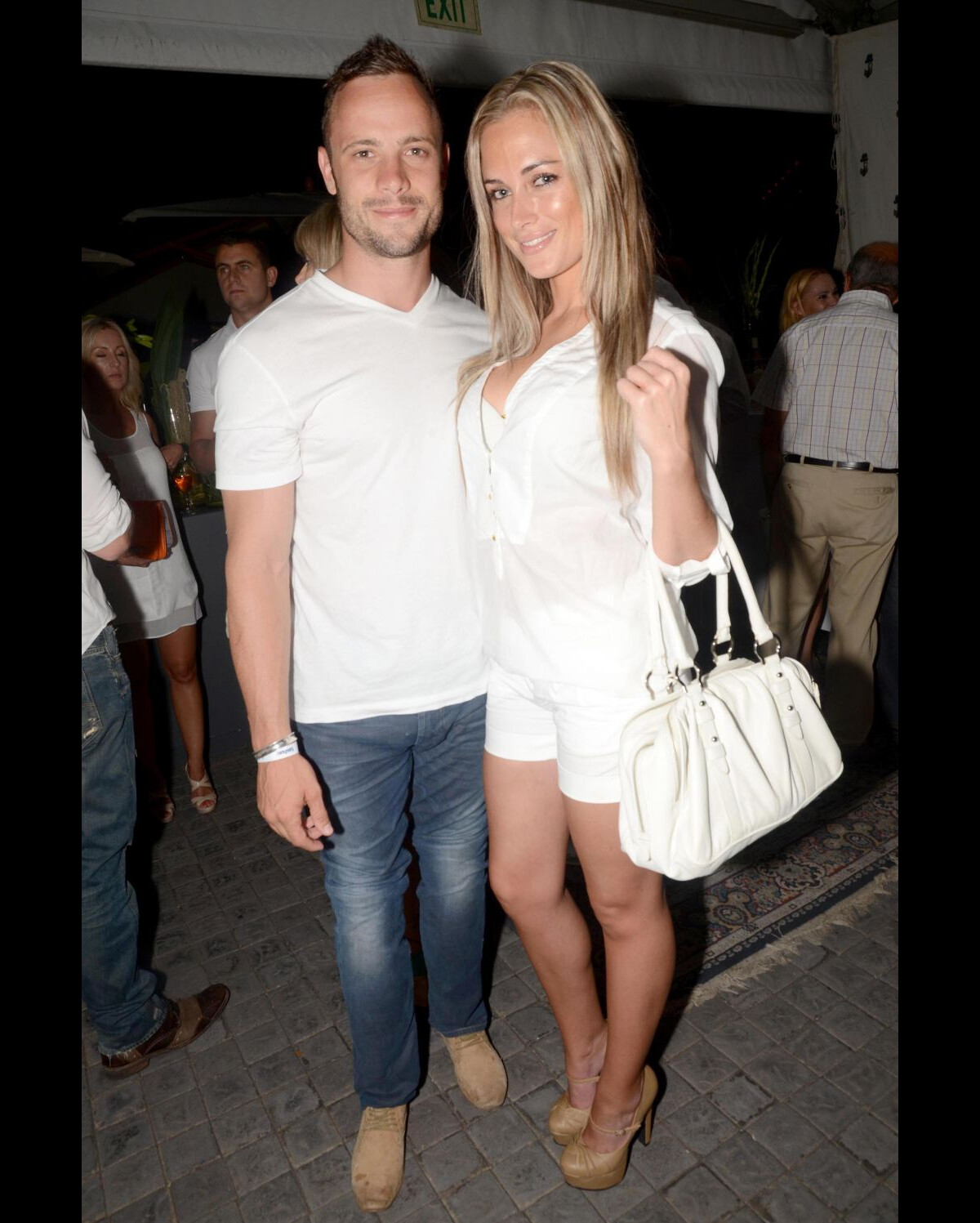 Photo : Oscar Pistorius et Reeva Steenkamp à Johannesbourg, le 26 ...