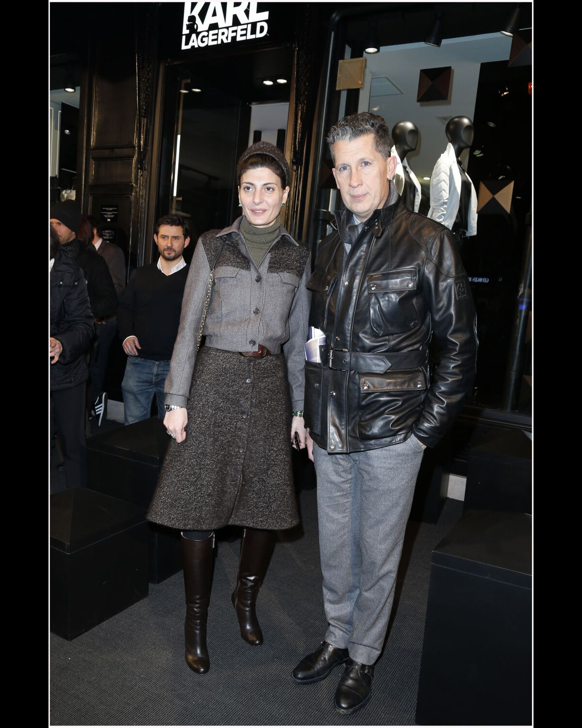 Photo : Stefano Tonchi et Giovanna Battaglia à l'inauguration de la ...