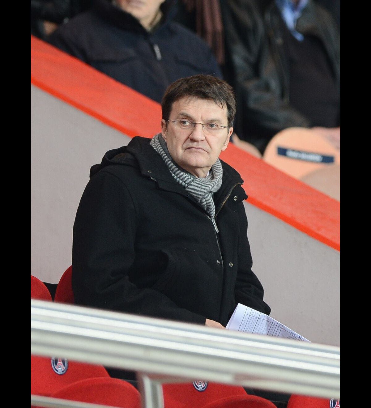 Photo : Patrick Montel lors du match entre le Paris Saint-Germain et l ...