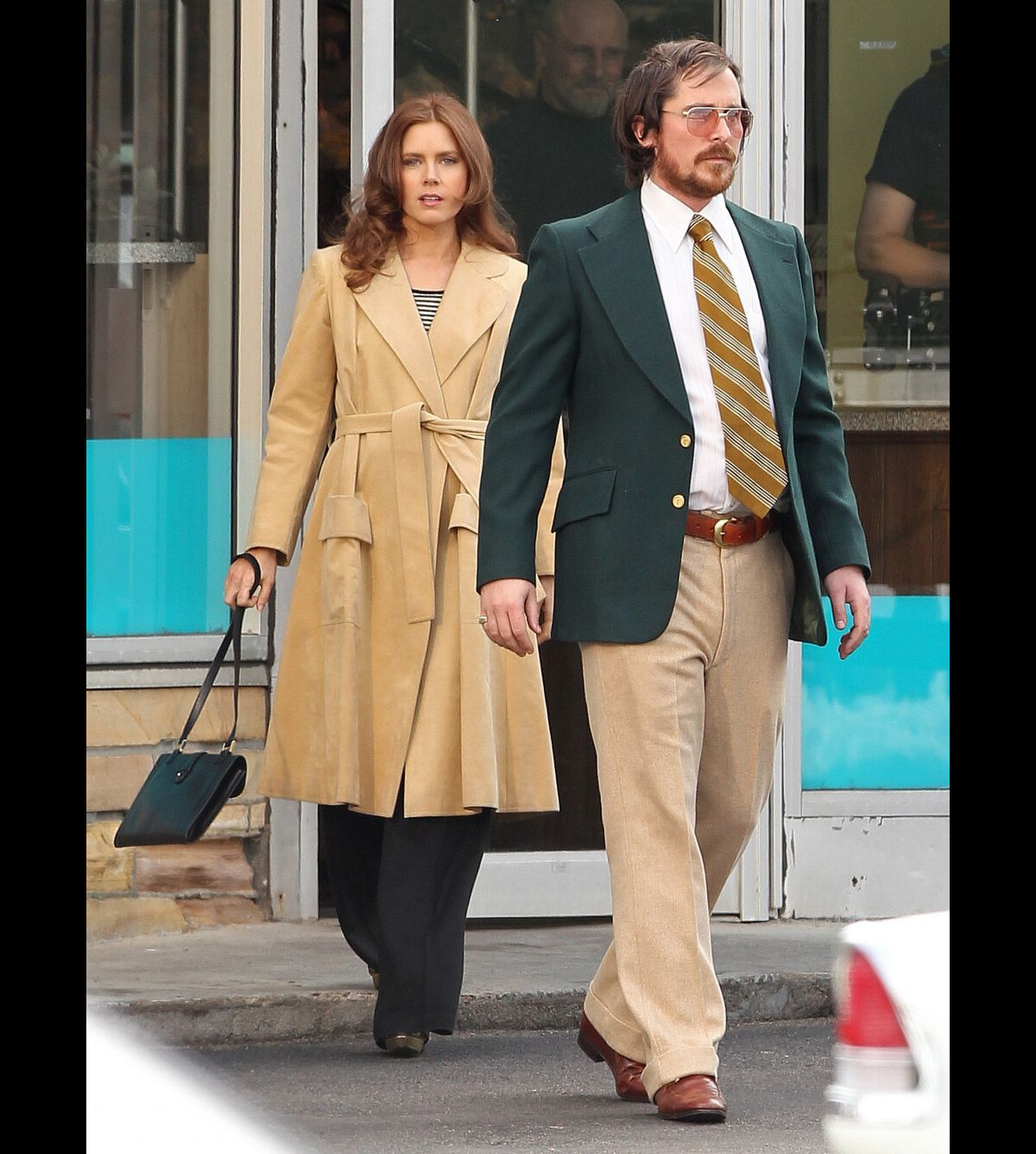 Photo : Looks rétro pour Amy Adams et Christian Bale sur le tournage de ...
