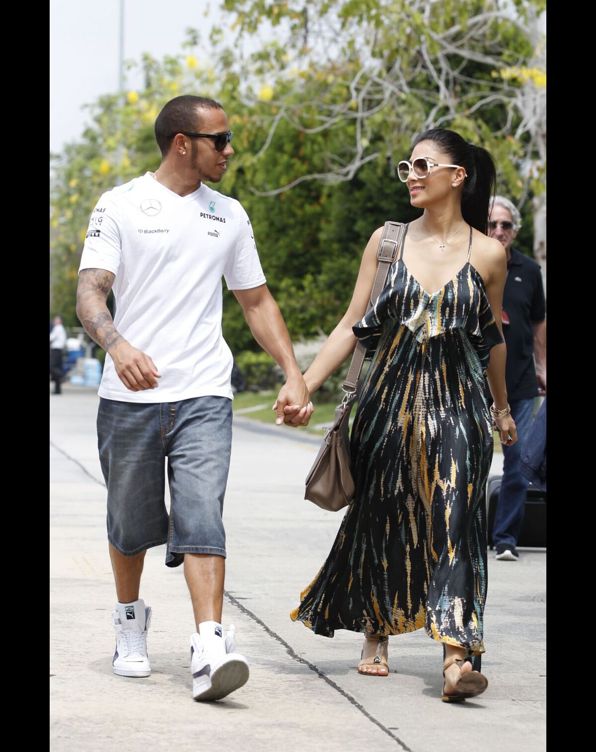 Photo : Lewis Hamilton et sa compagne Nicole Scherzinger avant le Grand ...