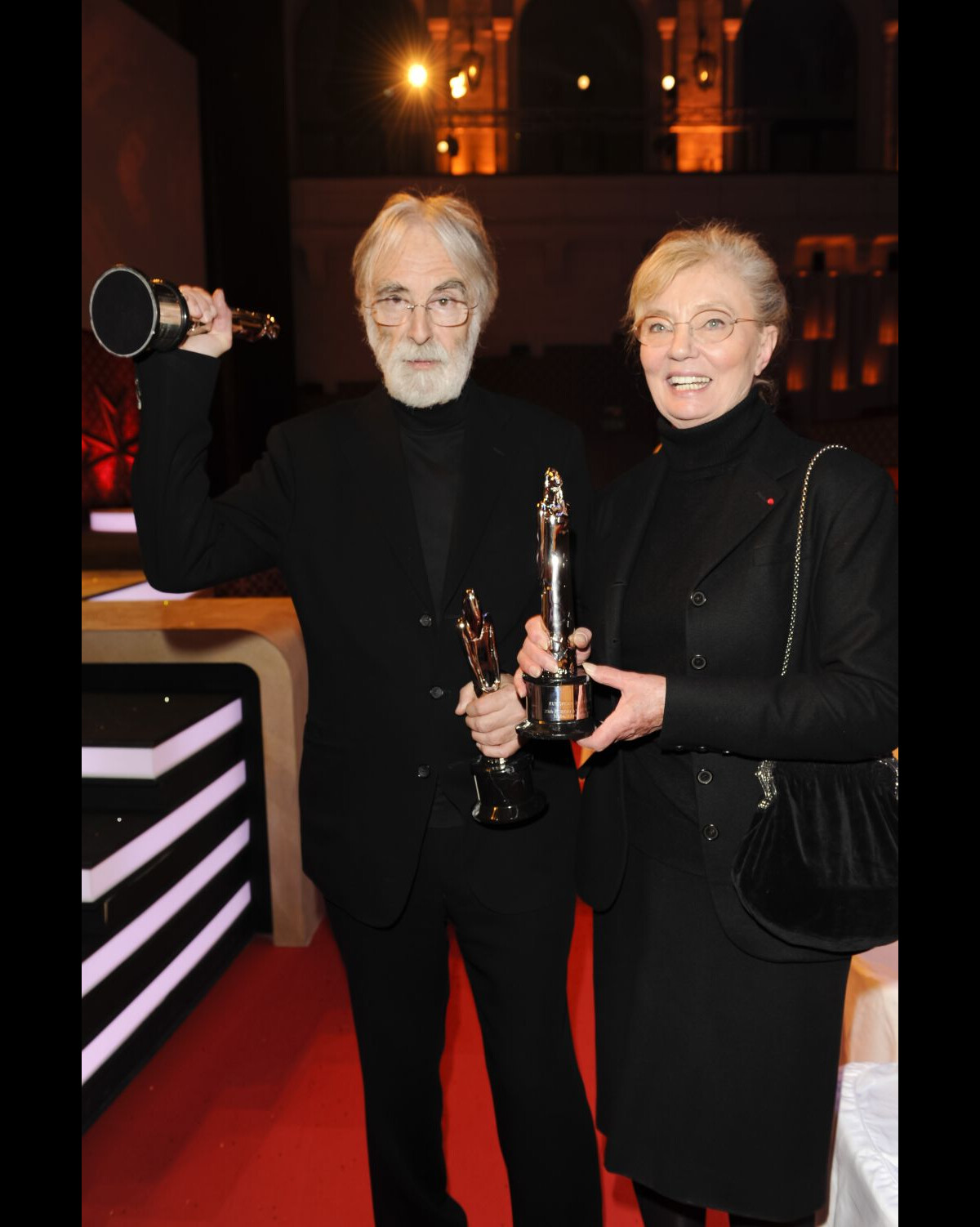 Photo : Michael Haneke et Margaret Menegoz - 25eme Festival Europeen du ...