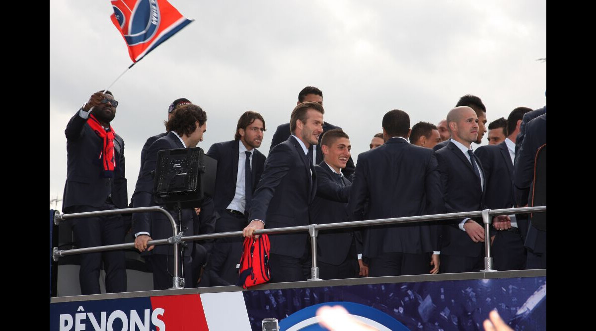Photo : David Beckham, Maxwell, et Marco Veratti quittent le Parc des ...