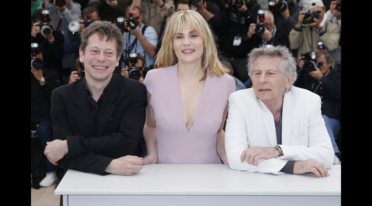 Photo : Mathieu Amalric, Emmanuelle Seigner et Roman Polanski lors du ...