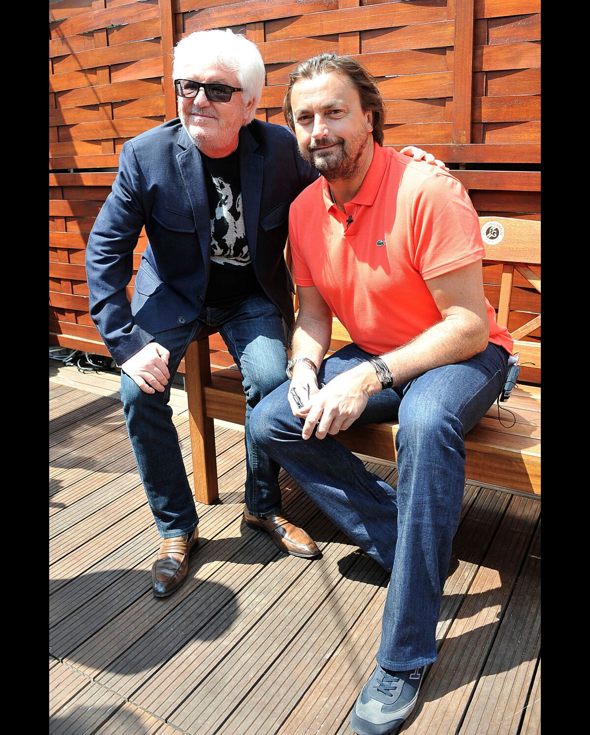 Photo : Marc Cerrone et Henri Leconte dans les allées du Village de ...