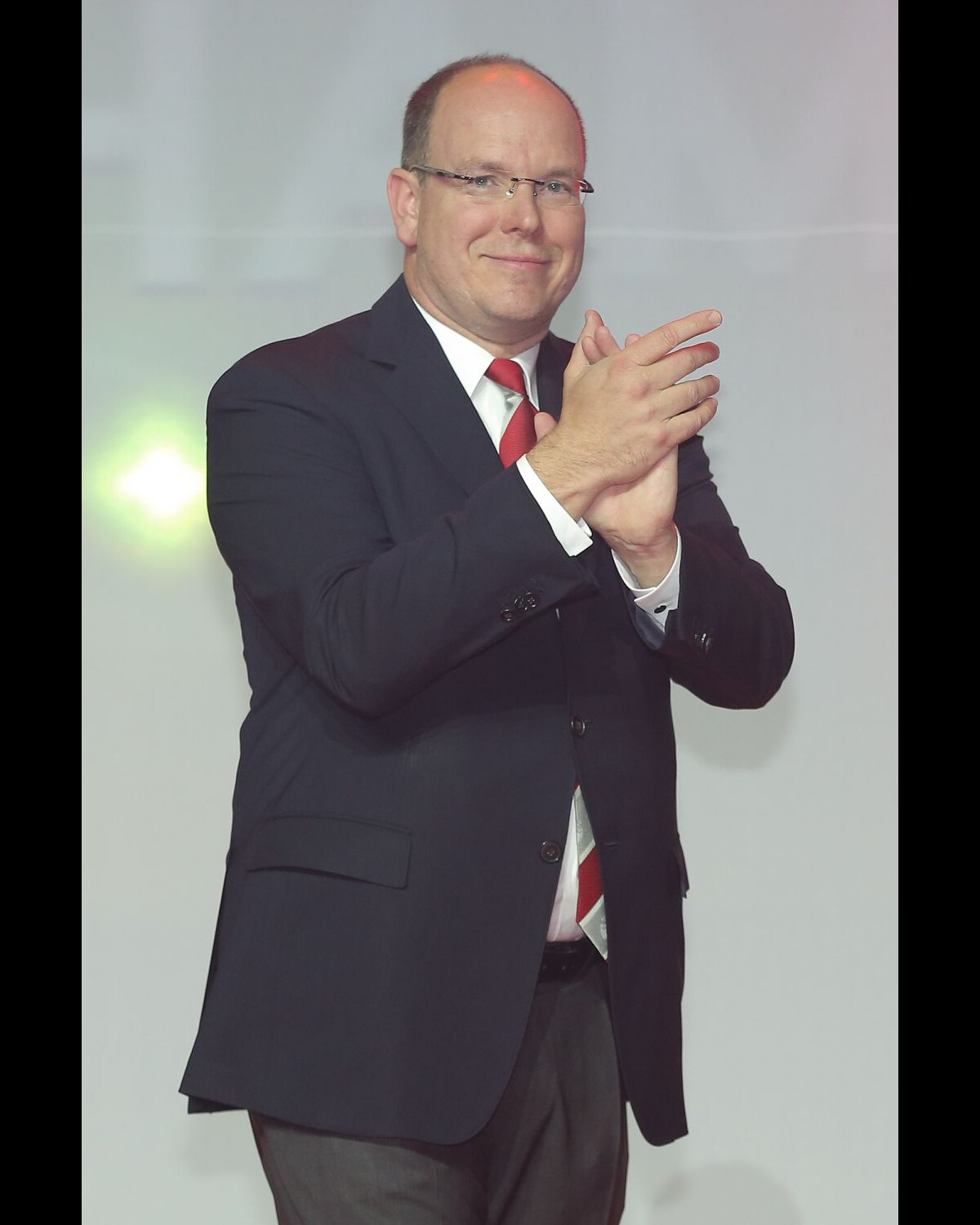 Photo : Prince Albert II de Monaco fête avec l'AS Monaco FC son ...