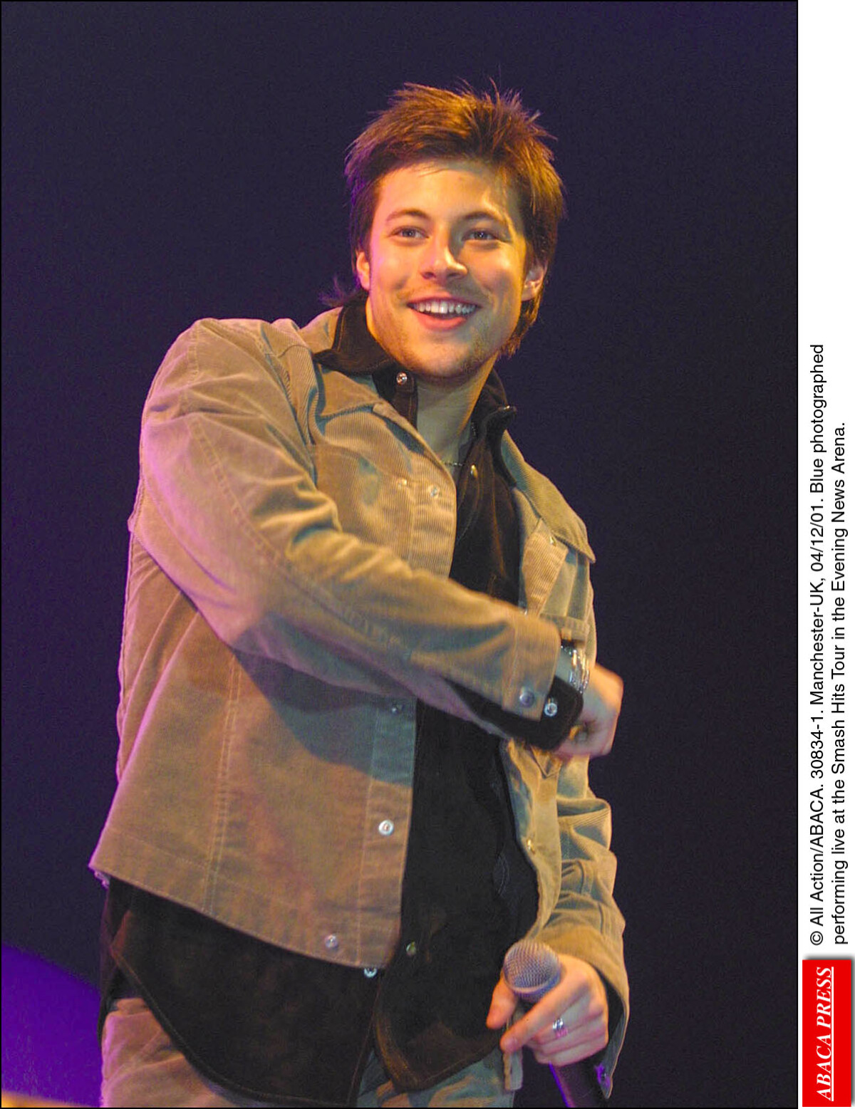 Photo : Duncan James (Blue) à Manchester le 4 décembre 2001. - Purepeople