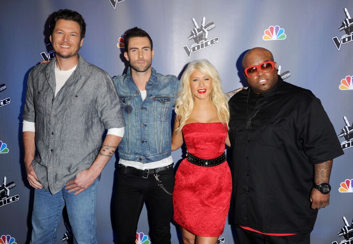 Photo : Blake Shelton, Adam Levine, Christina Aguilera, Cee Lo Green de ...