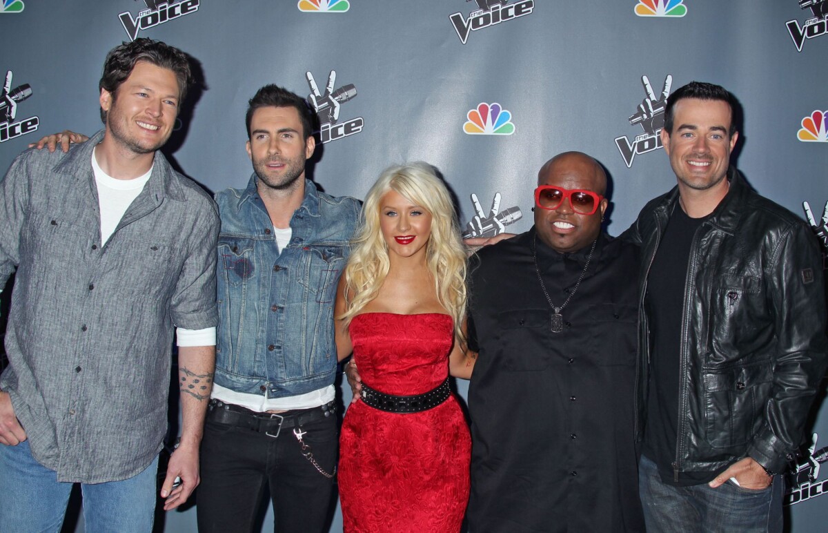 Photo : Blake Shelton, Adam Levine, Christina Aguilera, Cee Lo Green de ...