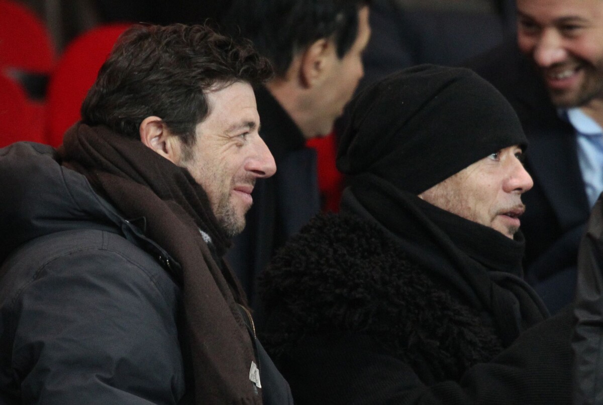 Photo : Patrick Bruel et Pascal Obispo lors du match entre le Paris ...