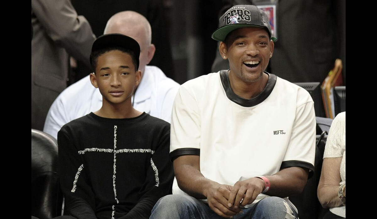 Photo : Will Smith et son fils Jaden lors du match entre Miami Heat et ...