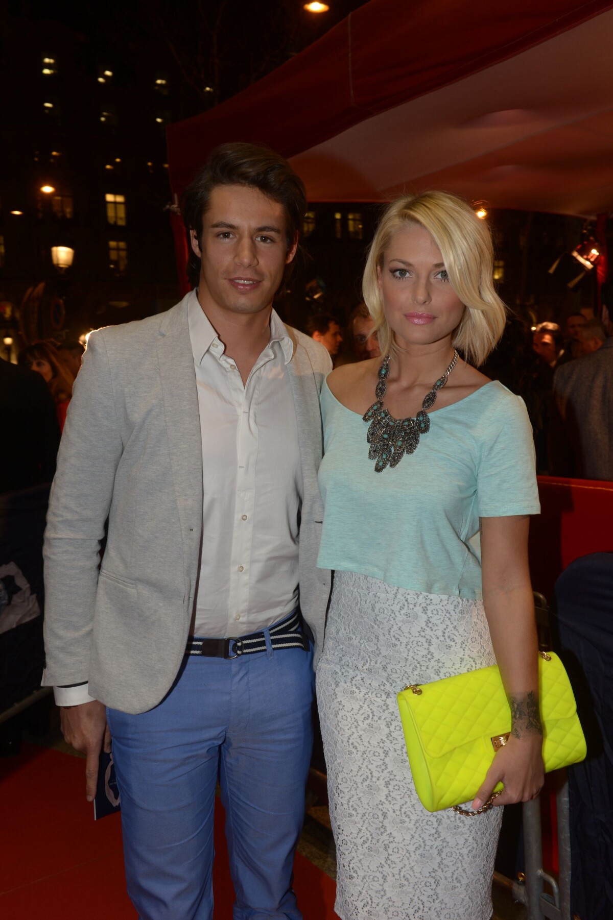 Photo : Caroline Receveur et son fiancé Valentin lors de la 9e ...