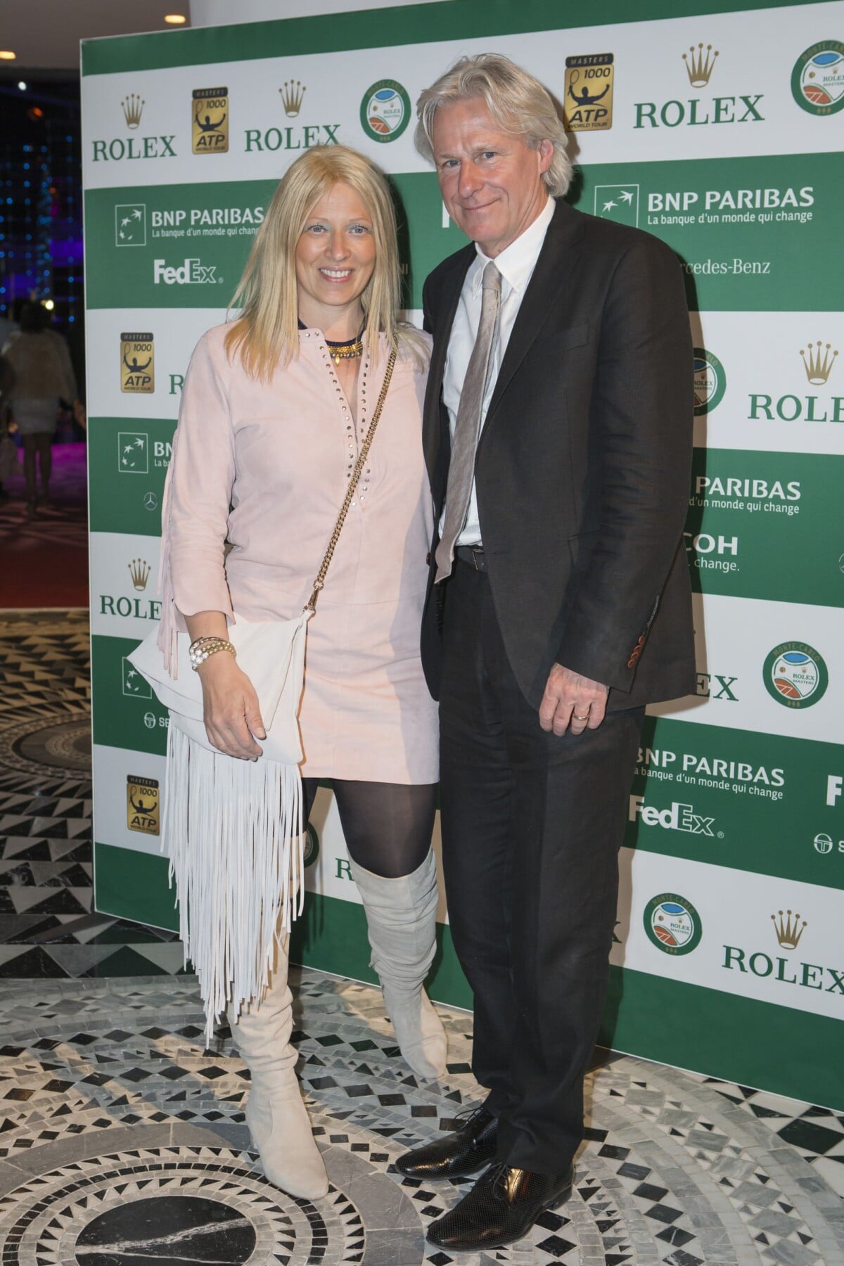 Photo : Björn Borg, Patricia Borg lors du Grand Gala du Tennis à Monaco ...