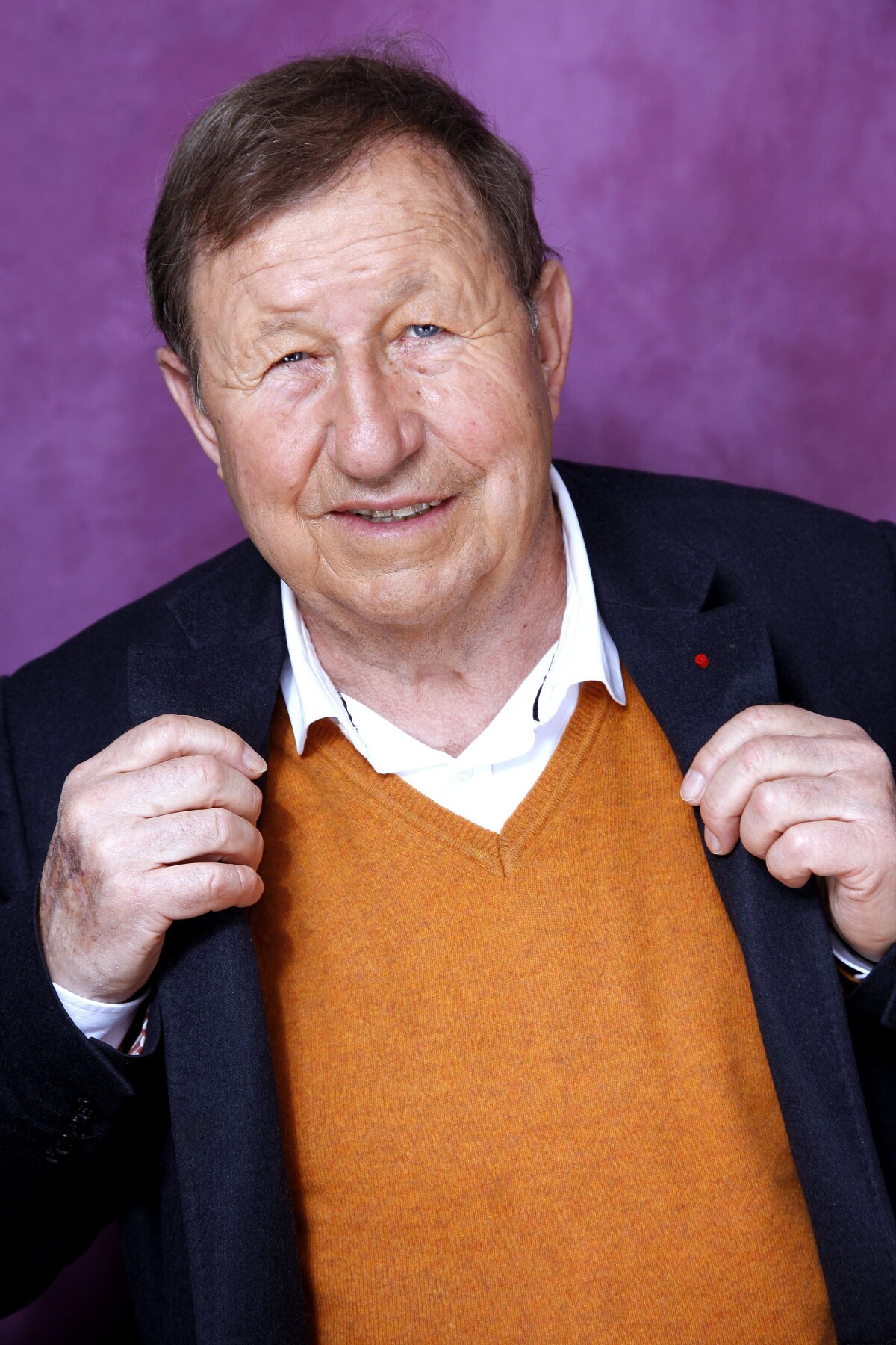 Photo : Portrait de Guy Roux en mars 2014, présentant ses mémoires Il n ...