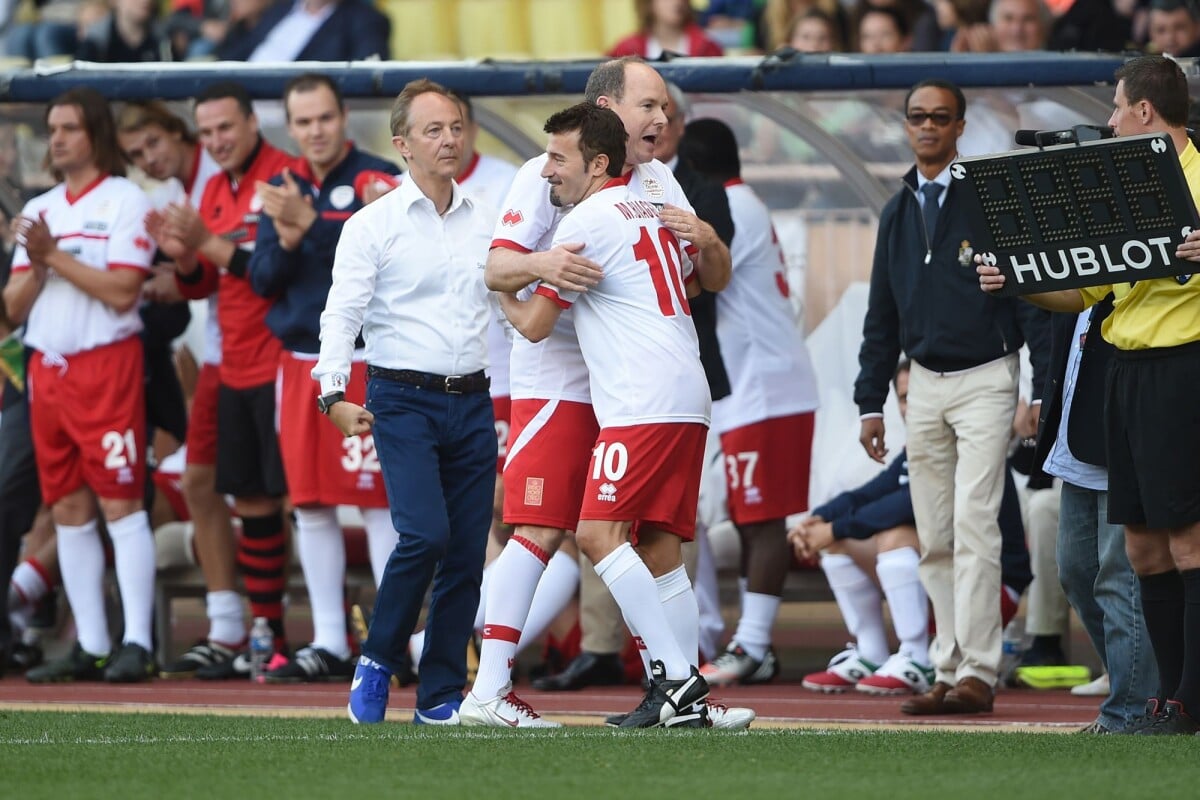 Photo : Le prince Albert de Monaco et Max Biaggi lors du World Stars ...