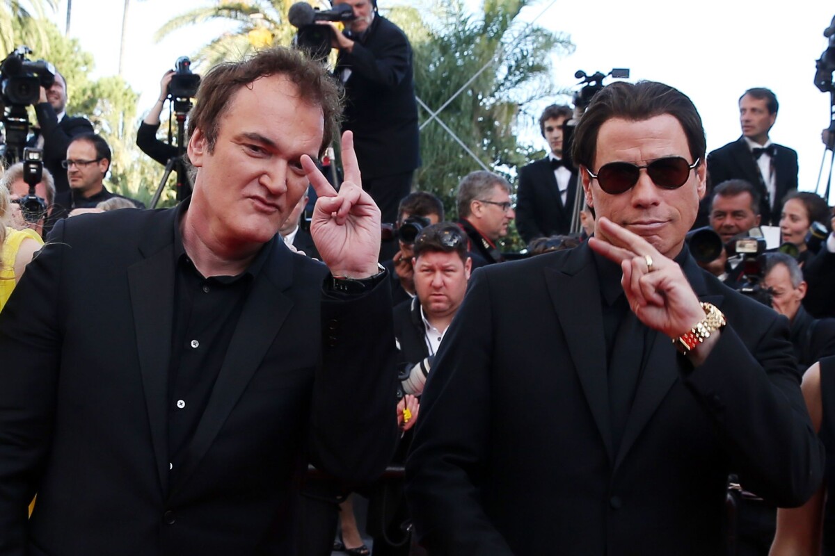 Photo : Quentin Tarantino, John Travolta survoltés à la montée des marches pour fêter les 20 ans ...