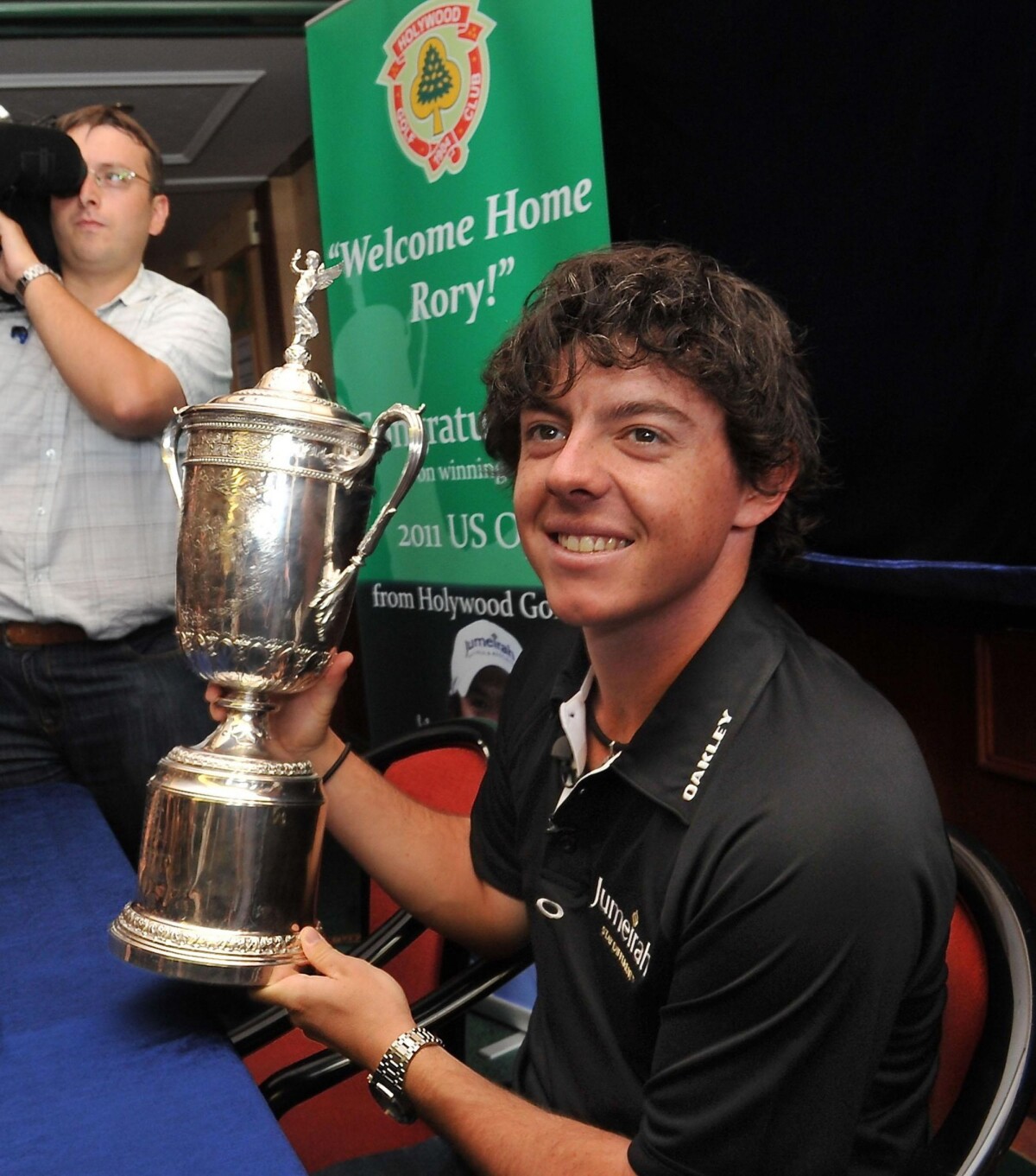 Photo : Newly crowned US Open champion Rory McIlroy après avoir ...
