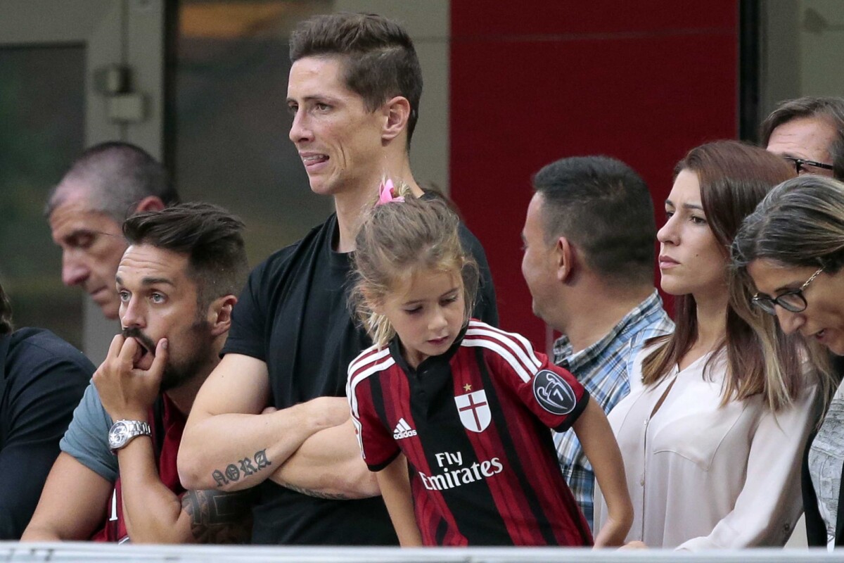 Photo : Fernando Torres avec son épouse Olalla Dominguez et leurs ...