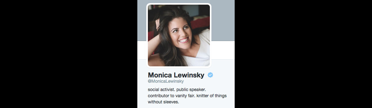 Photo : Le tout nouveau compte Twitter de Monica Lewinsky - octobre ...
