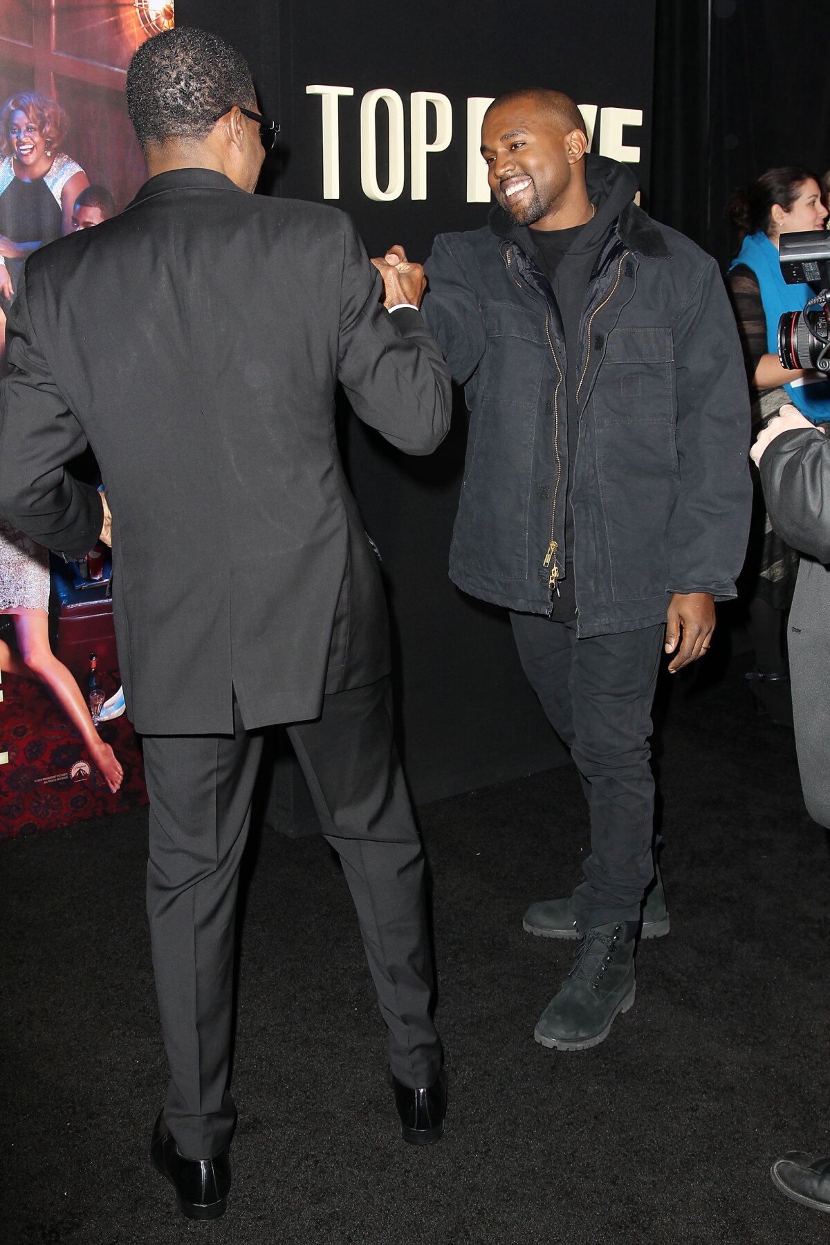 Photo : Chris Rock et Kanye West assistent à l'avant-première du film ...