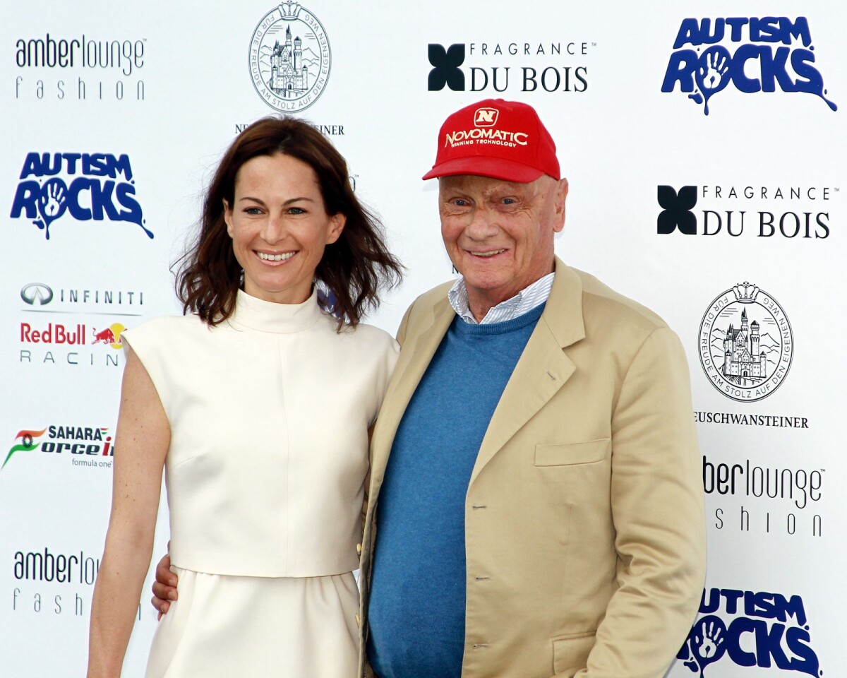 Photo : Niki Lauda et sa femme Birgit Wetzinger lors de la "Amber ...
