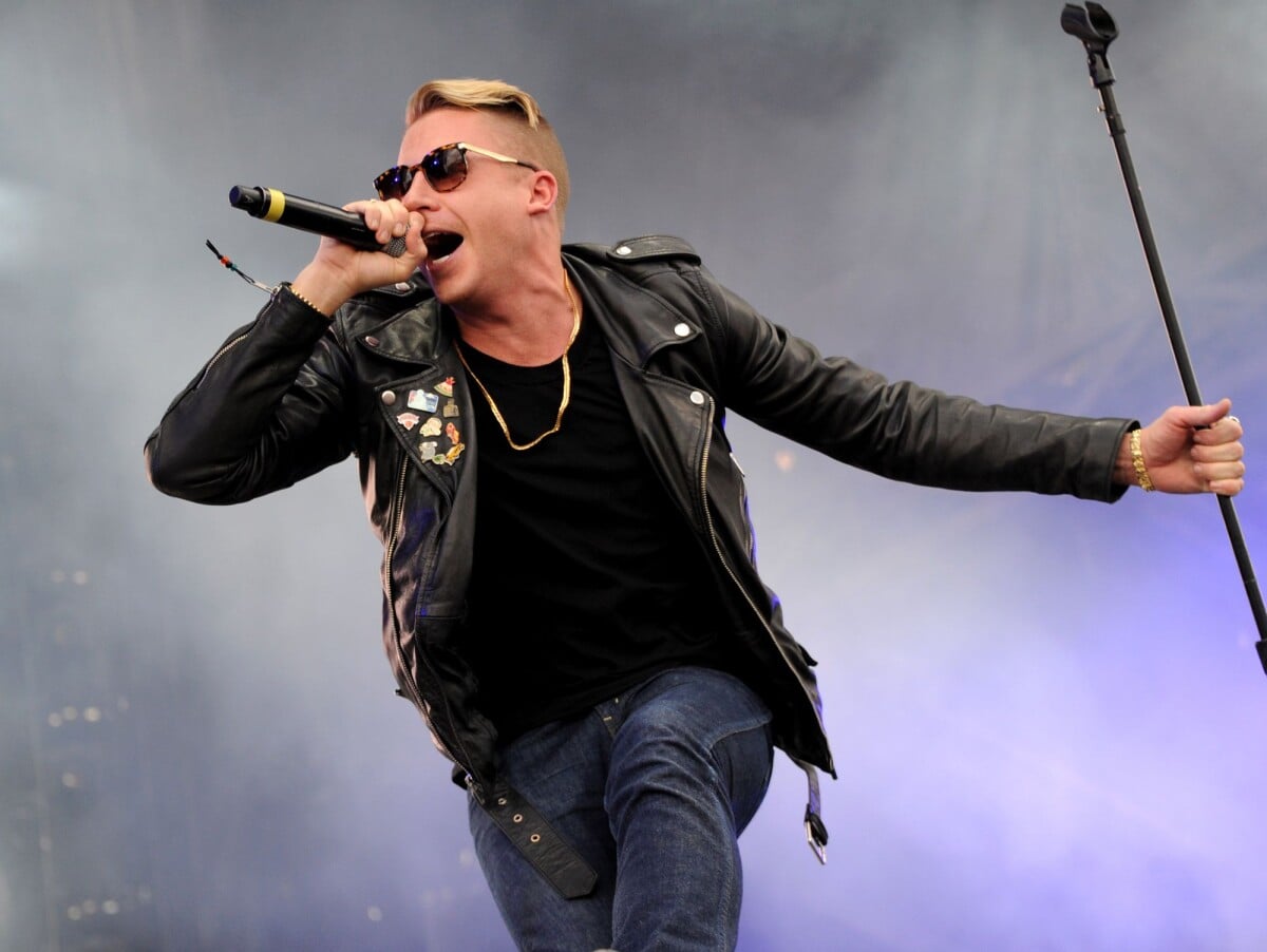 Photo : Macklemore lors du iHeartRadio Music Festival de Las Vegas, le ...