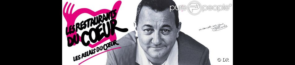 Photo officielle de Coluche, fondateur des Restos du Coeur. - Purepeople